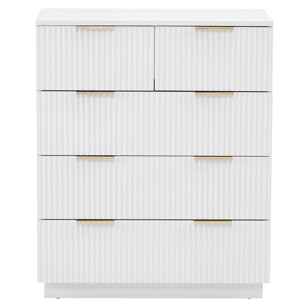 YYAo Chest of Drawers, Storage Organizer Unit,White P2 Particle Board ...