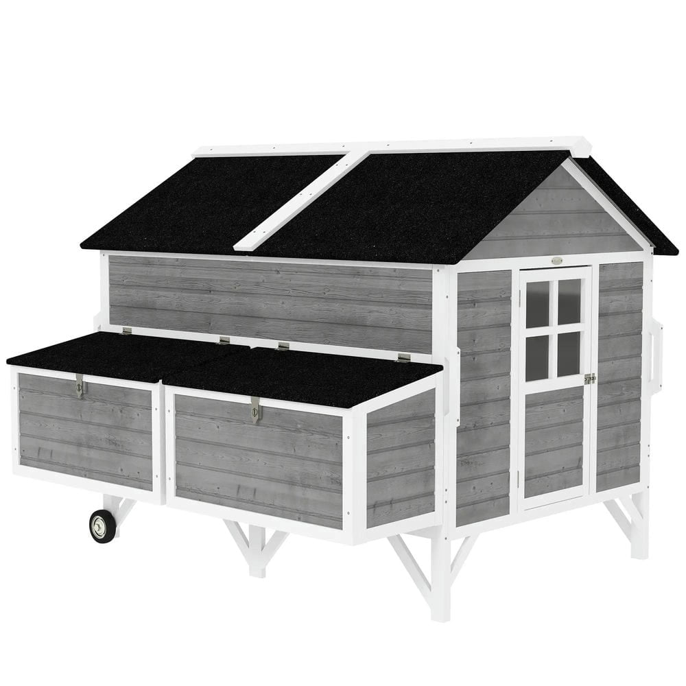 YYAo Chicken Coop, Outdoor Chicken Coop,59" Wooden Chicken Coop w ...
