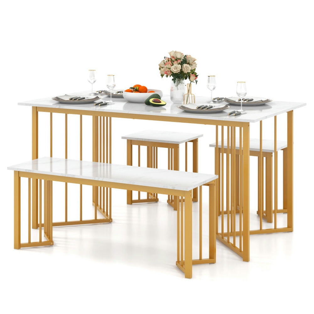 YYAo Dining Table Set, Dining Room Table Set, 4 Piece Dining Table Set ...