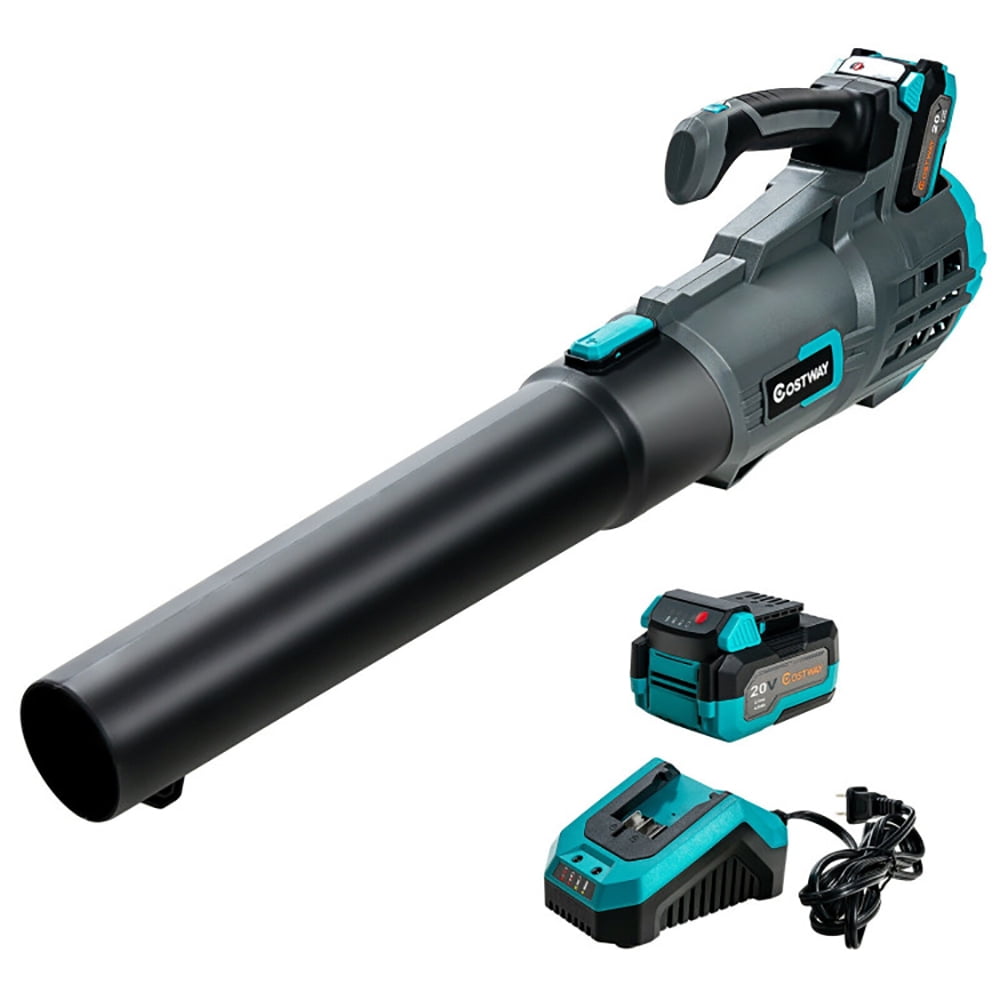 YYAo Electrical Cordless Leaf Blower with Battery and Charger-Gray ...