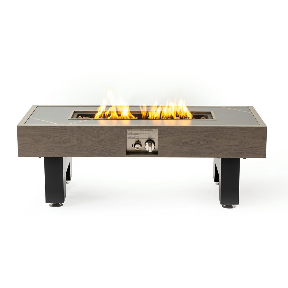 YYAo Fire Pit Table, Outdoor Fire Pit Table,42-Inch Iron Fire Pit Table ...