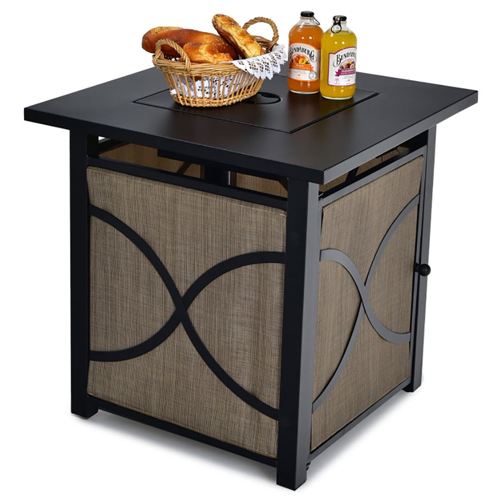 YYAo Fire Pit Tables, Fire Bowl Tables, 25 Inch 40000 BTU Propane Fire ...