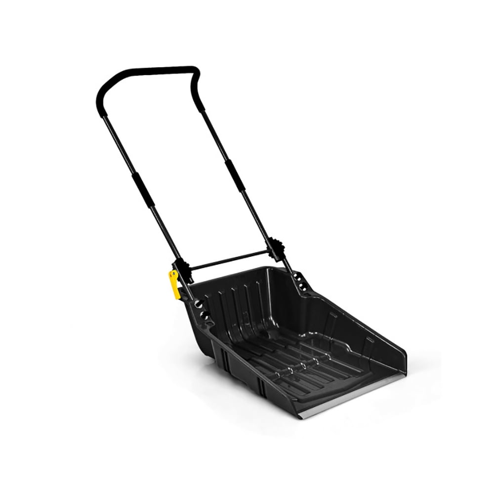 YYAo Folding Snow Pusher Scoop Shovel with Wheels and Handle-Black ...