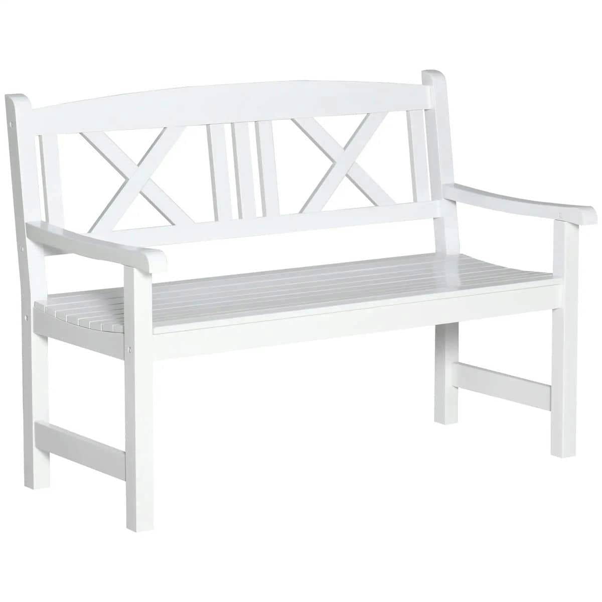 YYAo Garden Benches, Outdoor Bench,2-Seater Wooden Garden Bench, 4FT ...
