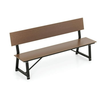 vidaXL Outdoor Patio Bench Garden Park Bench for Backyard Deck Steel ...