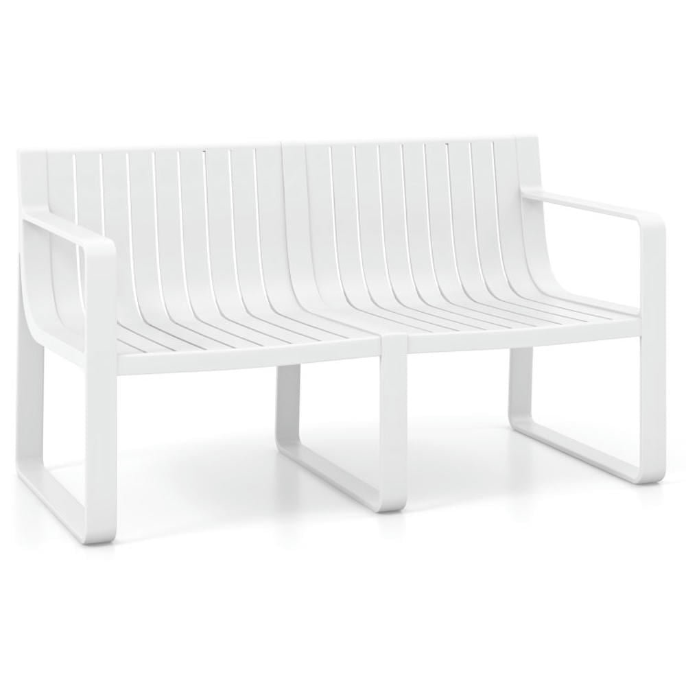 YYAo Garden Benches, Outdoor Bench,Weather-resistant Plastic 2-Person ...