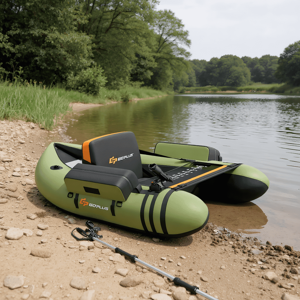 YYAo Inflatable Fishing Float Tube with Pump Storage Pockets and Fish ...