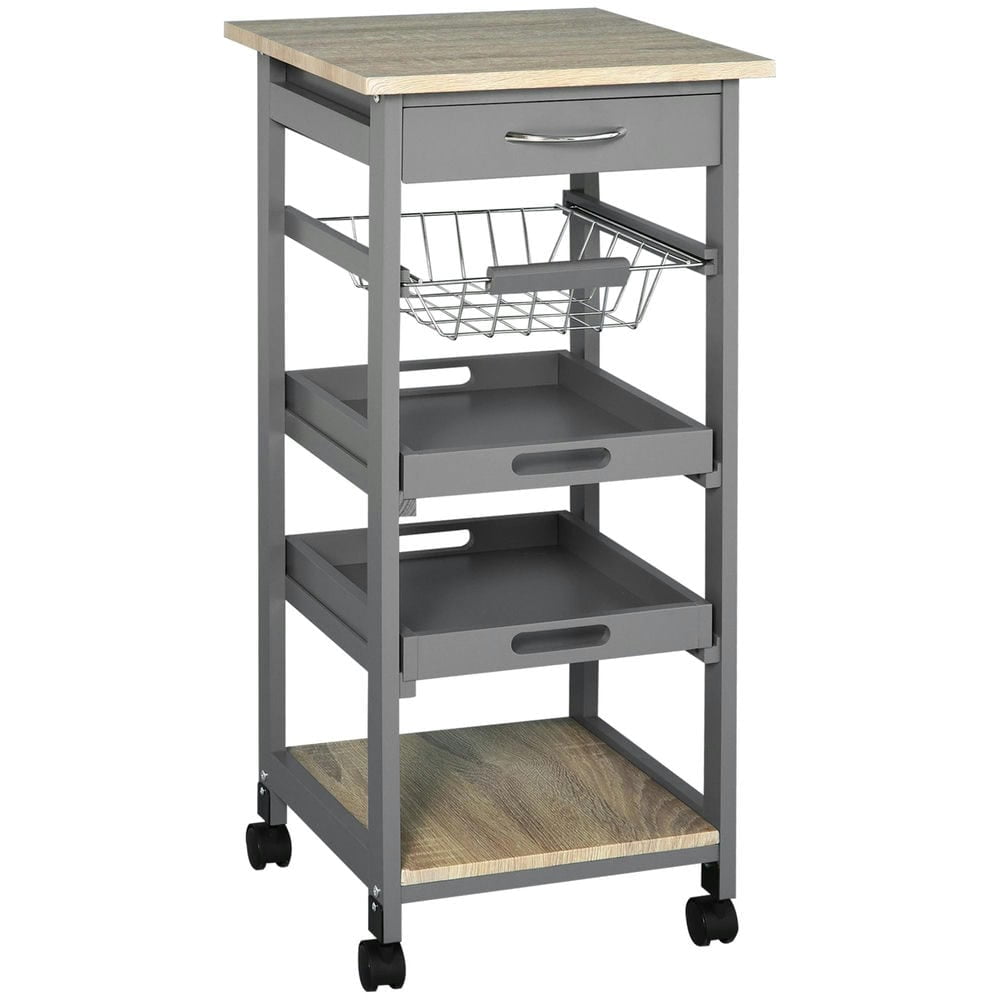 YYAo Kitchen Storage Island, Kitchen Cart,Mobile Kitchen Cart, Solid ...