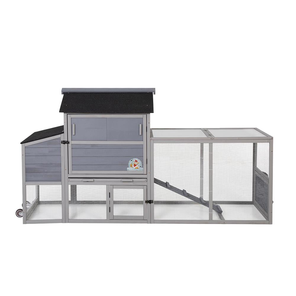 YYAo Large Metal Chicken Coop, Chicken Cage Hen House, Wooden Chicken ...