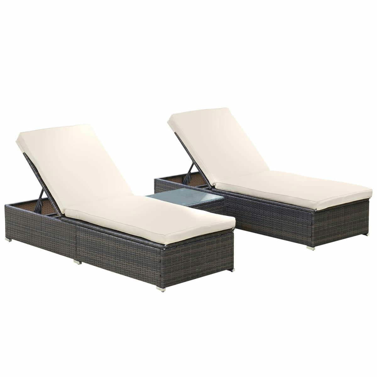 YYAo Lounge Chair Outdoor, Patio Lounge Chair,Outdoor Lounge Chairs Set ...