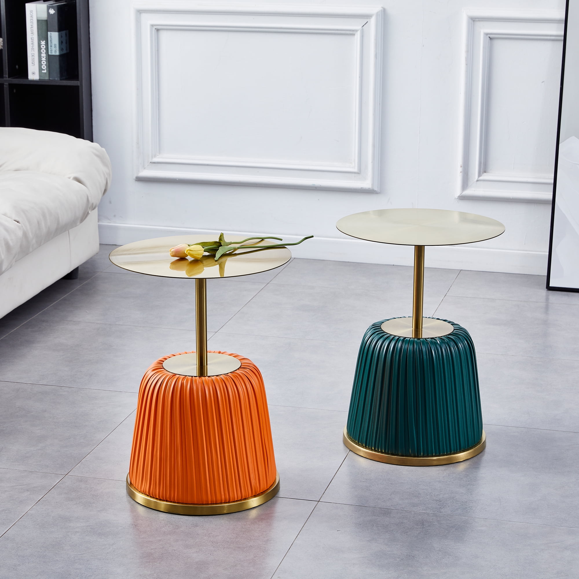 YYAo Metal Side Table, Small Sofa Table, Accent Side, Small Iron table ...