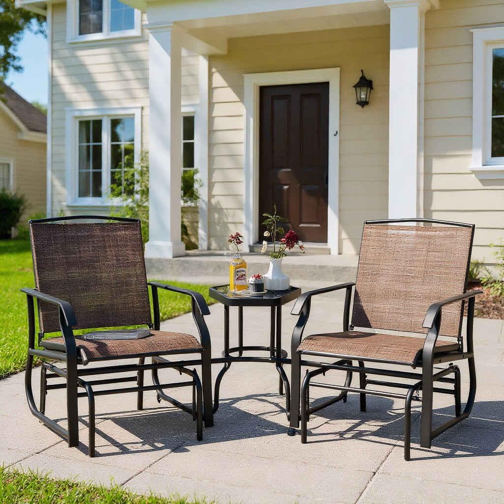 YYAo Outdoor Bistro Set, Outdoor Conversation Sets, Double Swing Glider ...