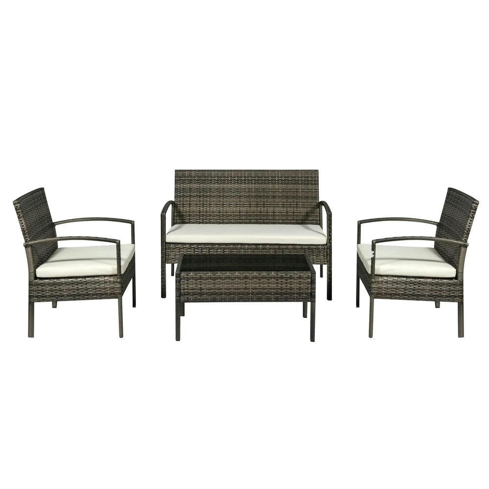 YYAo Outdoor Conversation Sets,Patio Furniture Sets,4 Piece Indoor ...