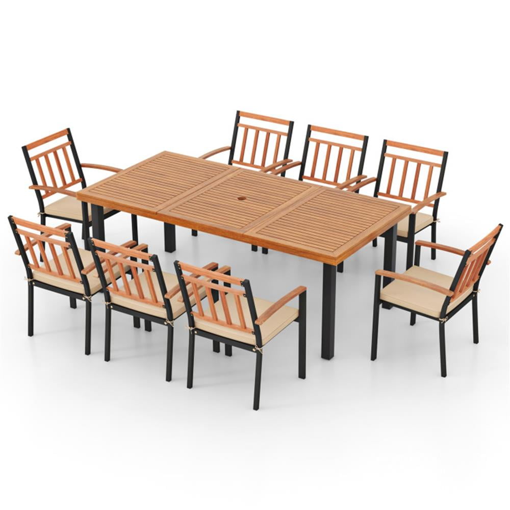YYAo Outdoor Eating Sets,Patio Dining Furniture,9 Pieces Patio Dining ...