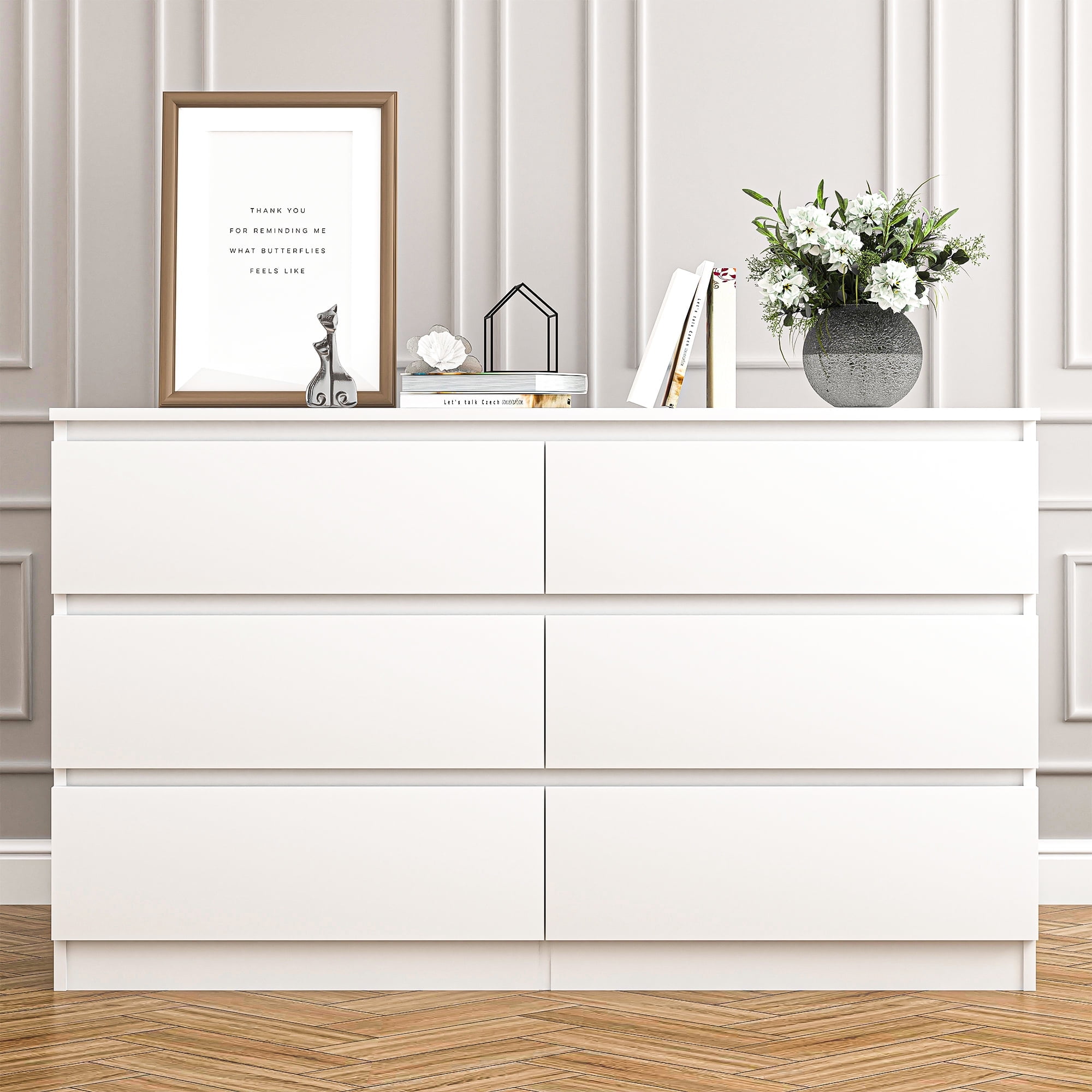 High chest of drawers white store