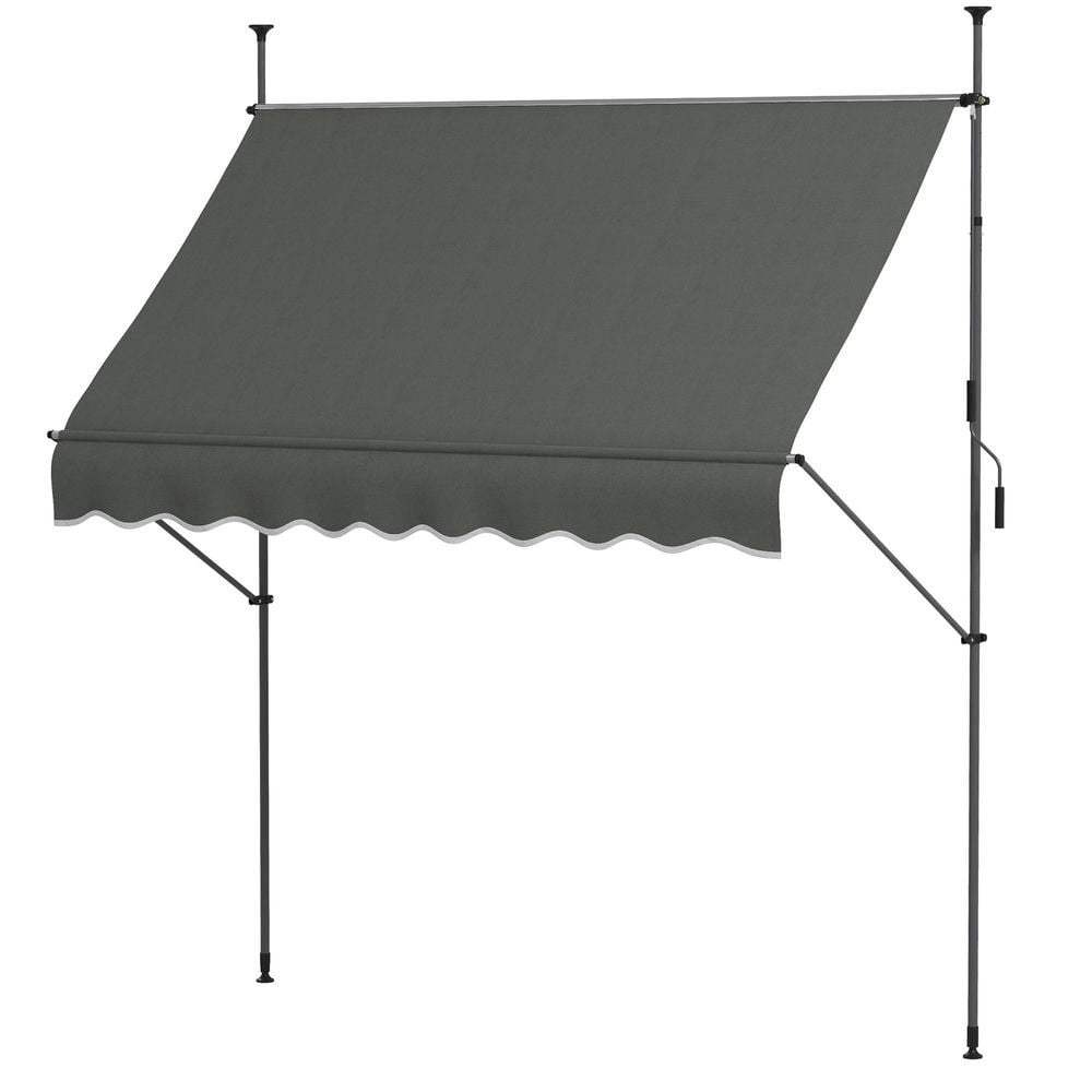 YYAo Patio Awnings Sun Shade Shelter, Patio Awnings, 8' x 4' Manual ...