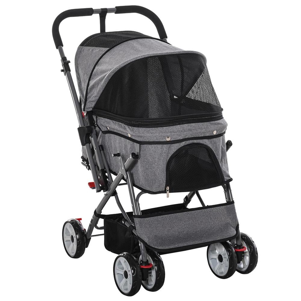YYAo Pet Stroller, Dog Cat Cage Jogger Stroller,Pet Stroller Foldable ...