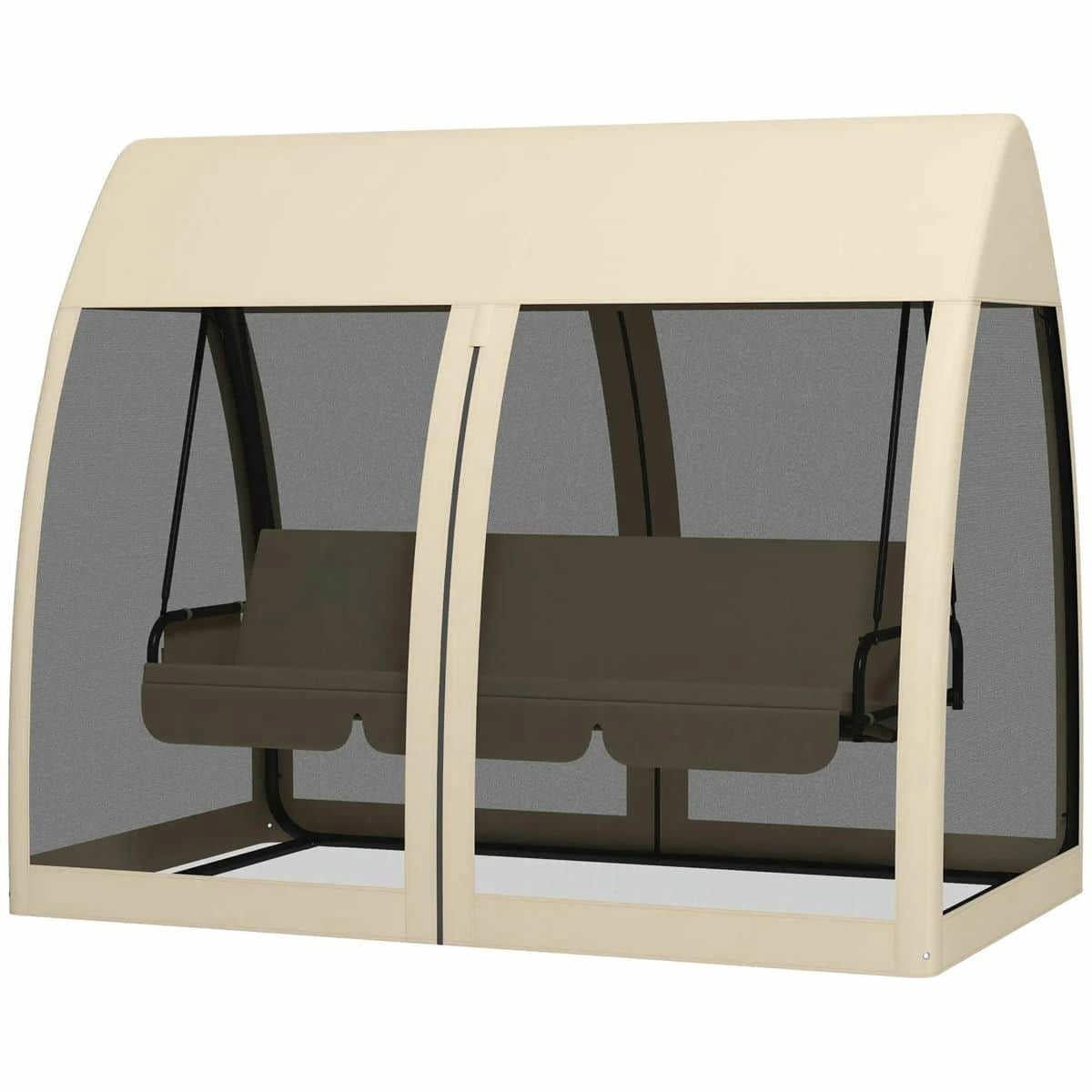 YYAo Porch Swing Chairs,Patio Porch Swings,3 Seat Outdoor Swing Chair ...