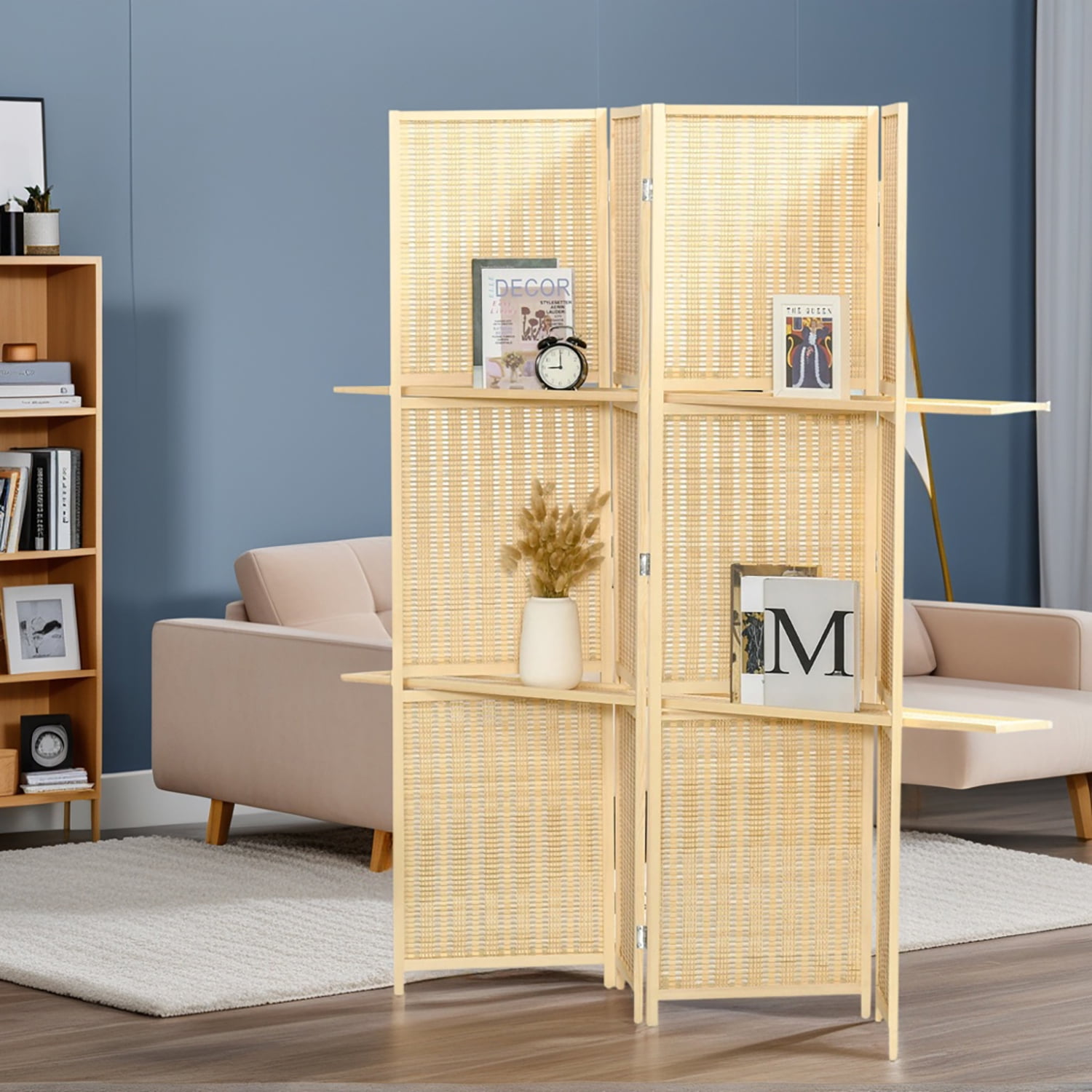 YYAo Privacy Screens, Privacy Fence Panels,4-Panel Folding Room Divider ...