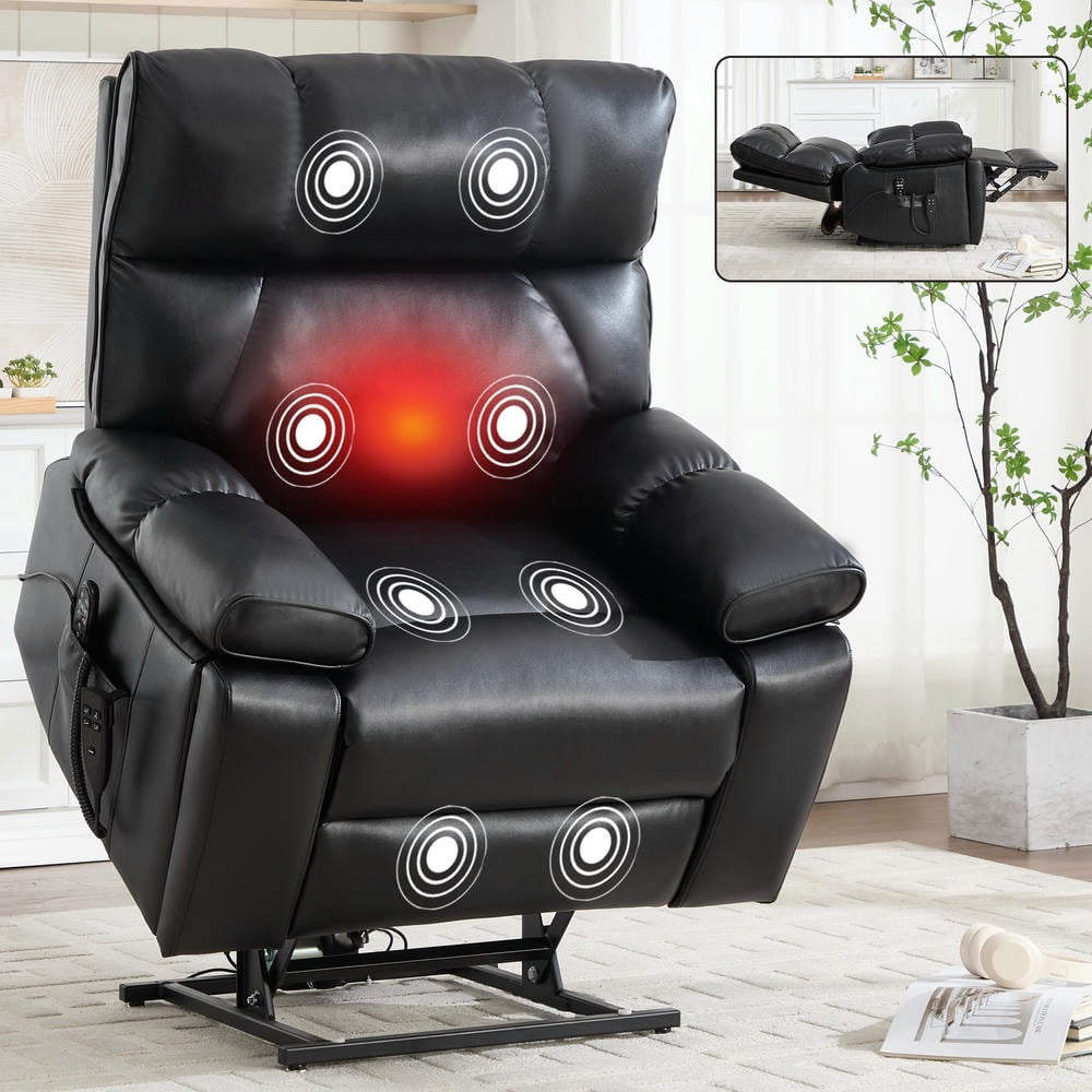 YYAo Reclining Lounge Chair with Hidden Cup Holders, Power-Remote ...