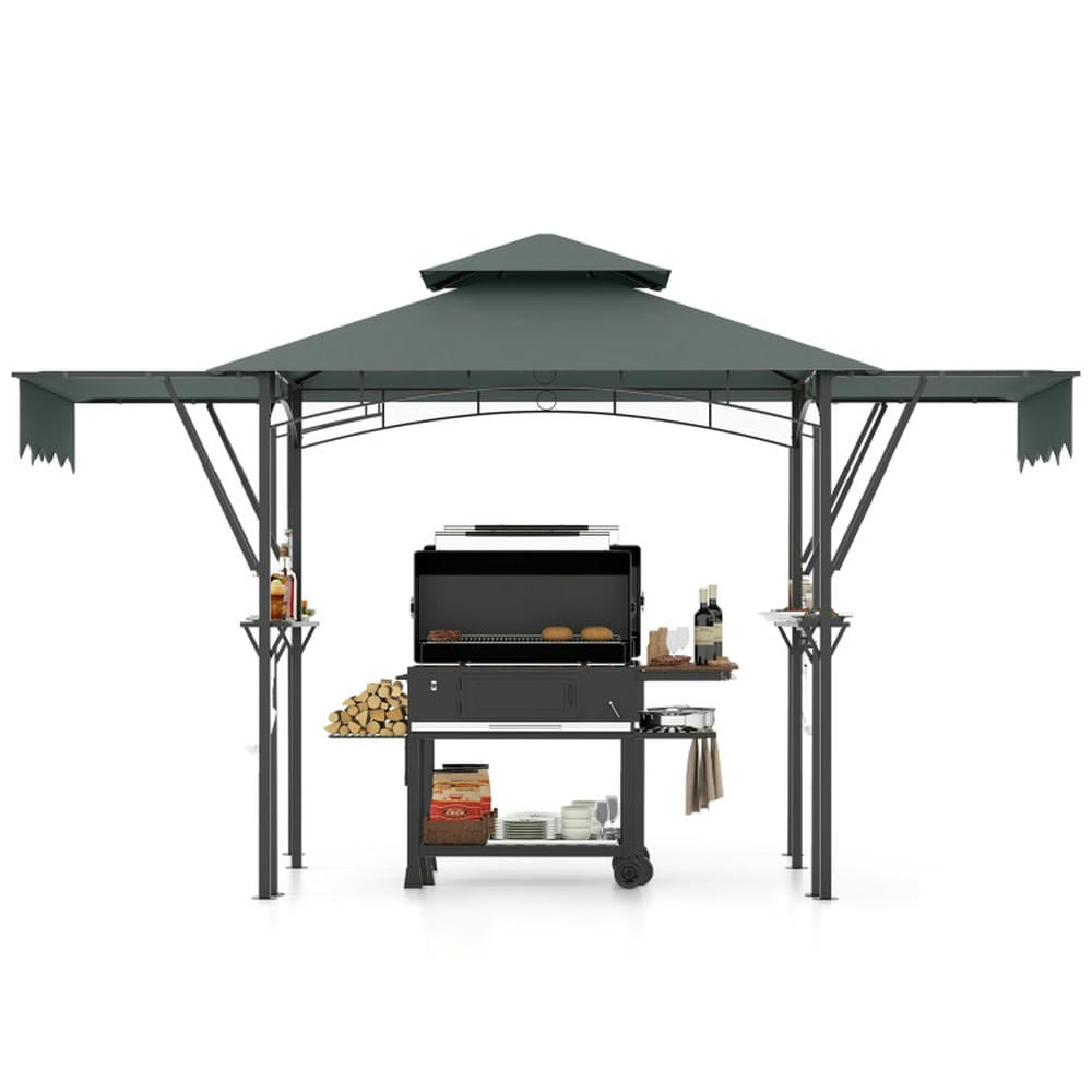 YYAo Shade Shelter, Outdoor Gazebo,13 x 5 Feet Grill Gazebo with Dual ...
