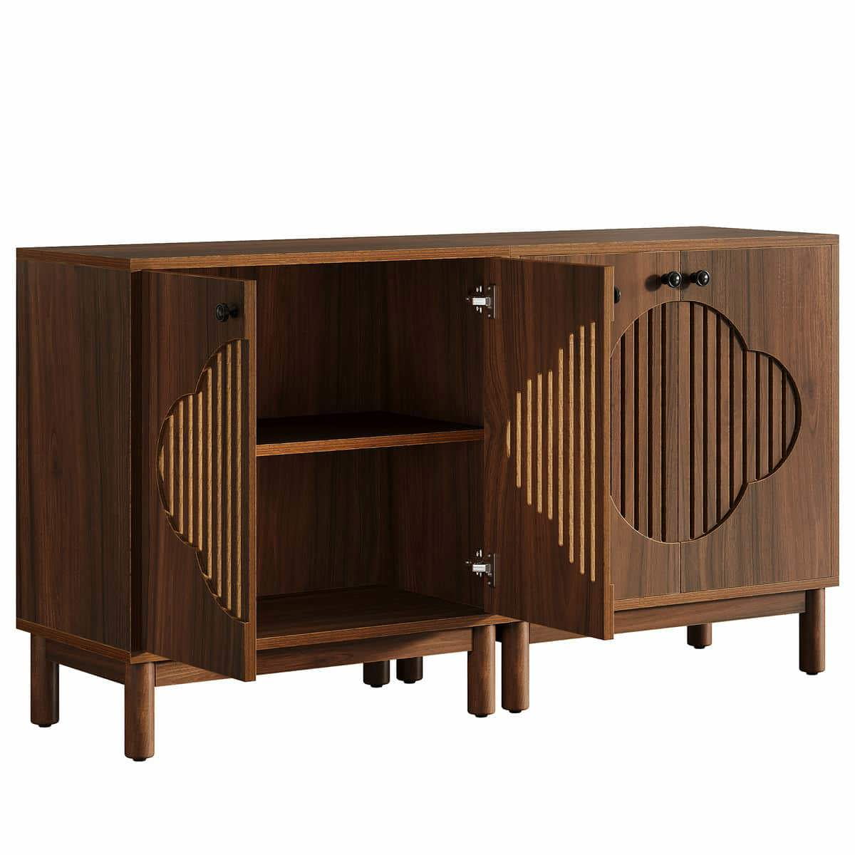 YYAo Sideboard Cabinet, Coffee Bar Cabinet,Mid - Century Modern Wood Sideboard, Buffet Storage ...