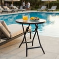 YYAo Small Single Table, Waterproof Outdoor Furniture, Metal Patio Side ...