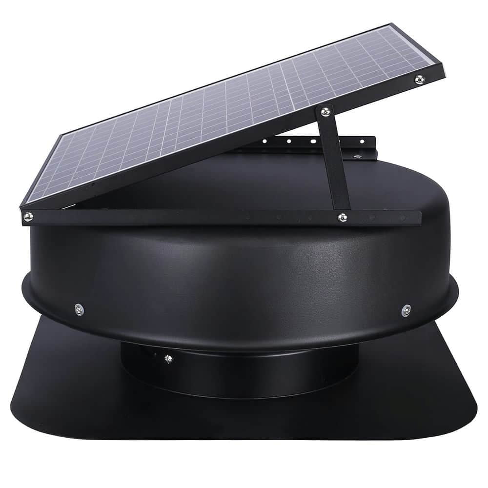 YYAo Solar Attic Fan, 40 W, 1230 CFM Large Air Flow Solar Roof Vent Fan ...