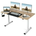 YYAo Stand Up Desk, Ergonomic Standing Workstation,55 Inch Electric ...