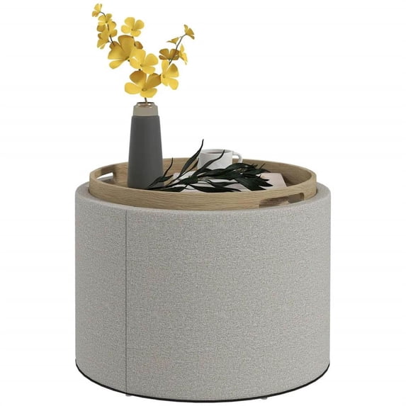 YYAo Storage Bench, Bedroom Bed Bench Ottoman,Round Storage Ottoman ...