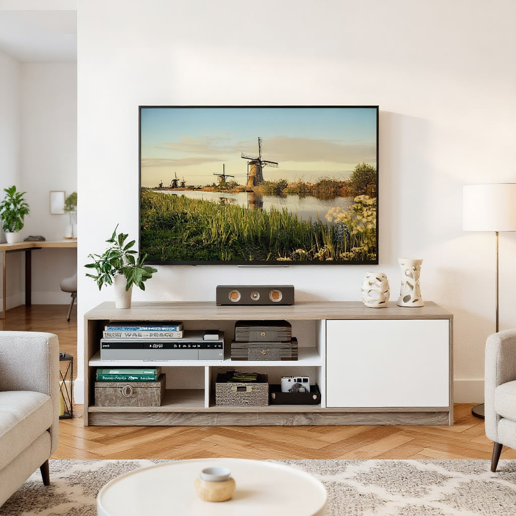 YYAo TV Stand, Television Console Table,Entertainment Center,63 Inch TV ...