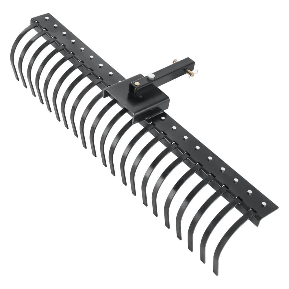 YYAo Tow Behind Landscape Rake, 60" Tow Dethatcher with 21 Steel Coil ...