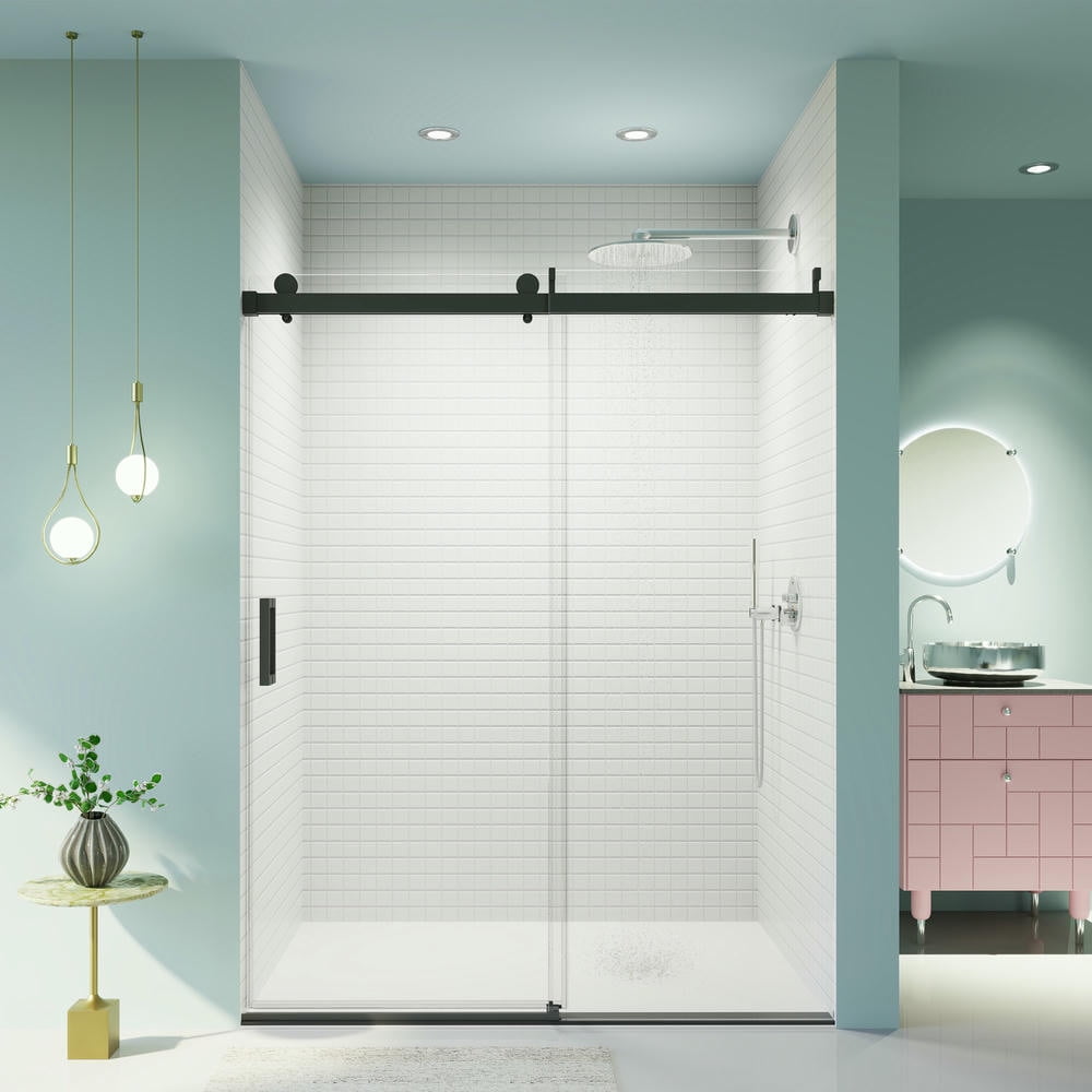YYAo Tub Door, Bypass Tub Shower Door,Frameless Single Sliding Soft-Close Shower Doors with ...