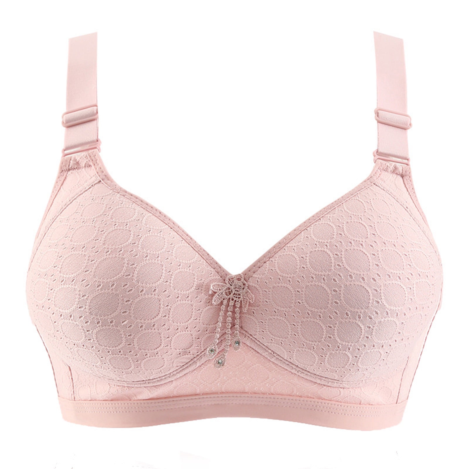 YYDGH Double Support Wireless Bra Lace Bra with Stay-in-Place Straps ...