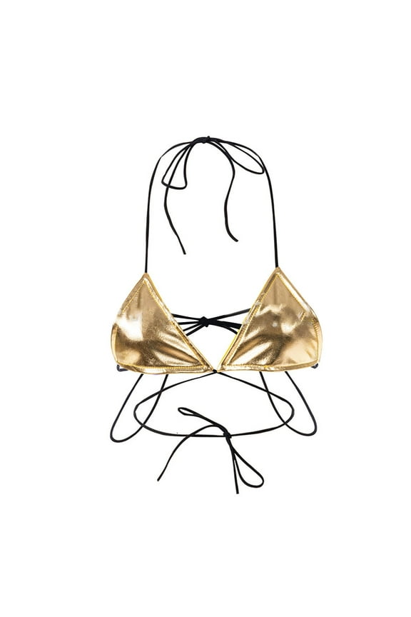 Gold Metallic Bra