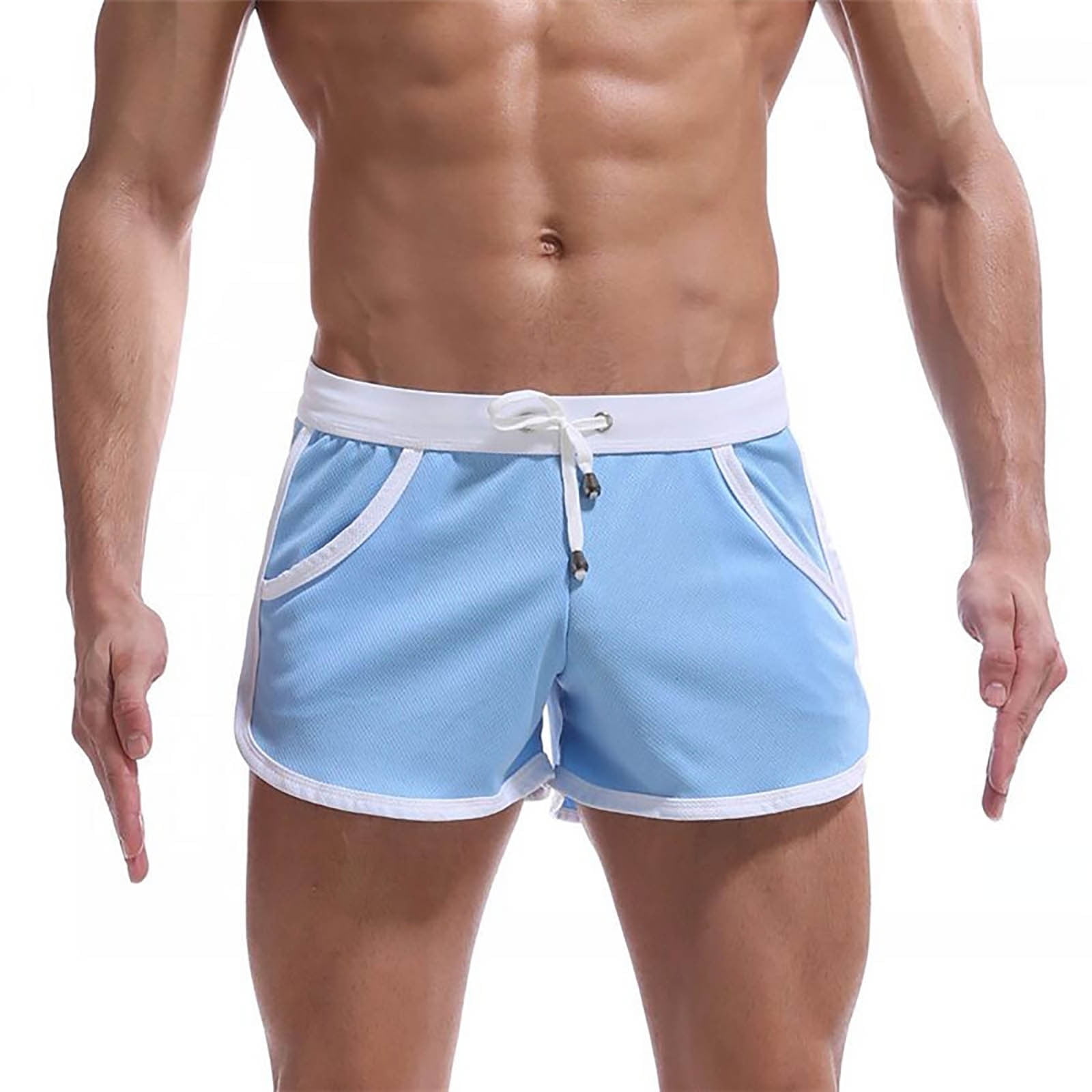 YYDGH On Clearance Men's Side Split Fitted Shorts Bodybuilding Workout ...