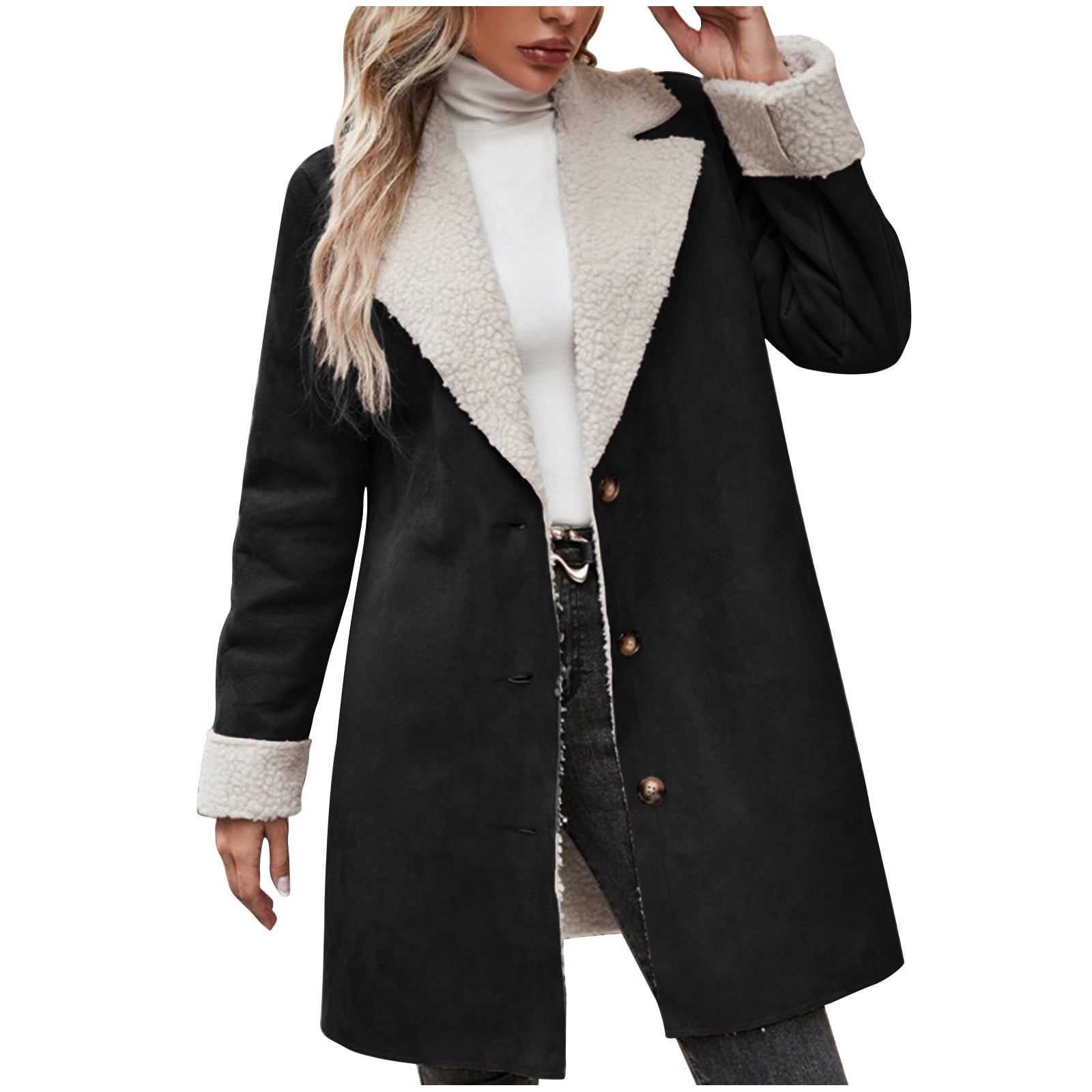 YYDGH Plus Size Winter Coats for Women 2023 Warm Sherpa Fleece Lined ...