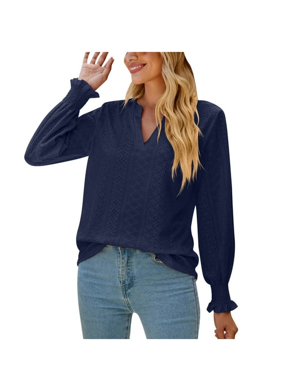 Cute Navy Blue Tops