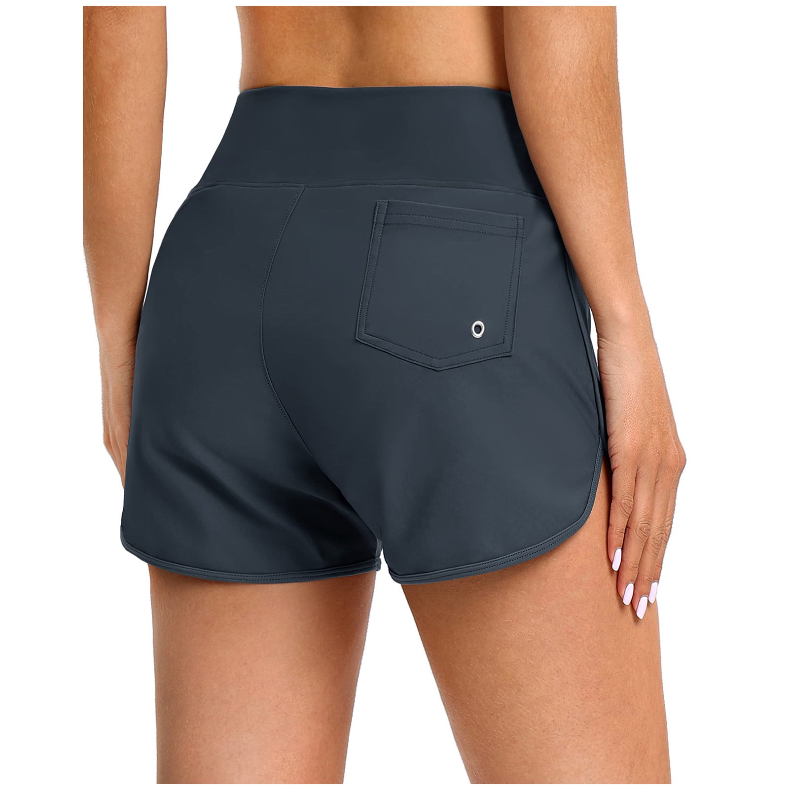 YYDGH Women's Swim Shorts with Pockets High Waisted Board Shorts ...