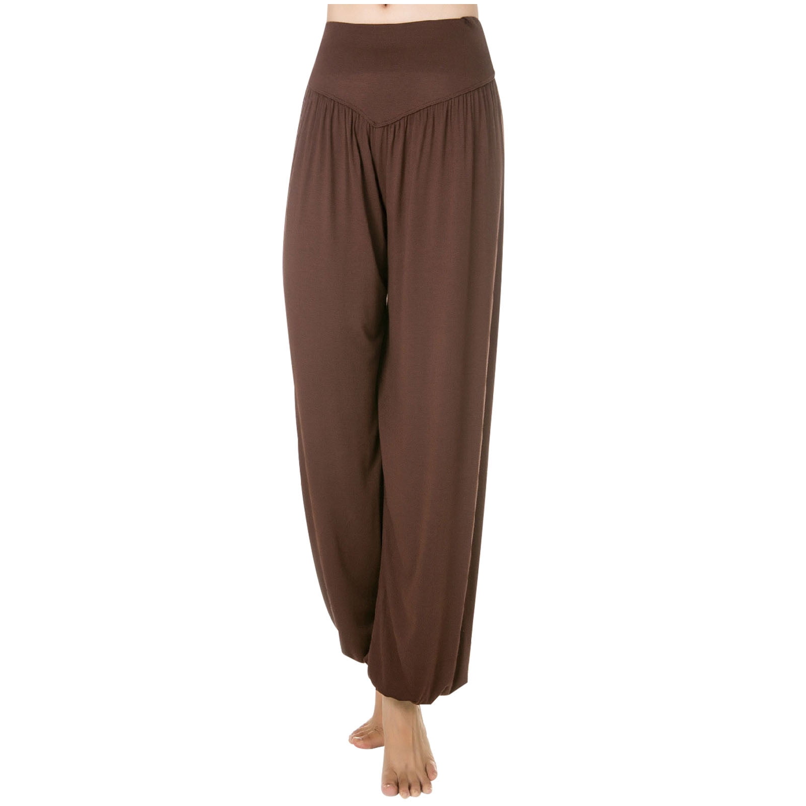 YYDGH Women's Yoga Harem Pants High Waisted Baggy Lounge Hippie Harem ...
