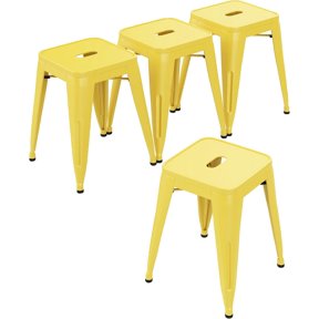 Andeworld 18 inch Stackable Metal Bar Stools, Set of 4, Rustic ...