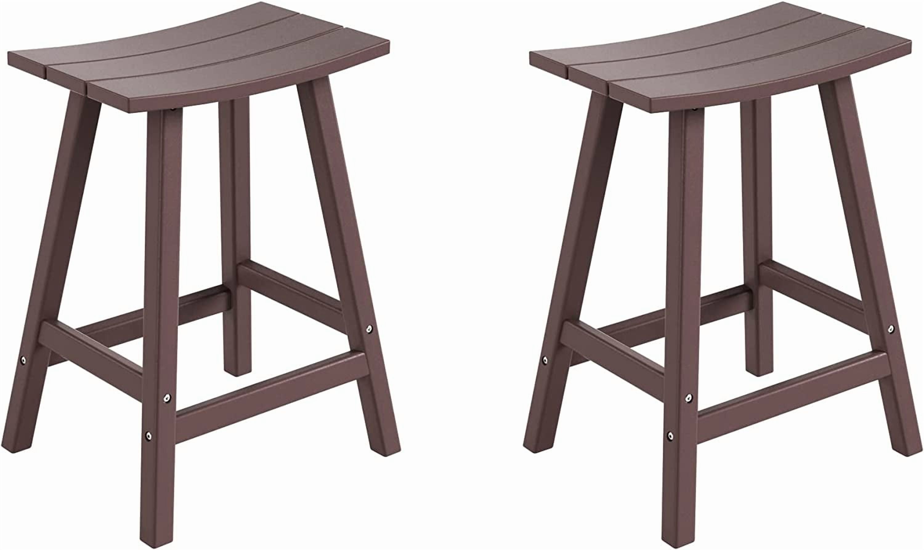 YYEAN 24" Height Outdoor Bar Stools, All-Weather Bar Stools, Adirondack ...