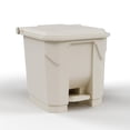 YYEAN 8 Gallon Rectangular Step-On Waste Container | Outdoor Office ...