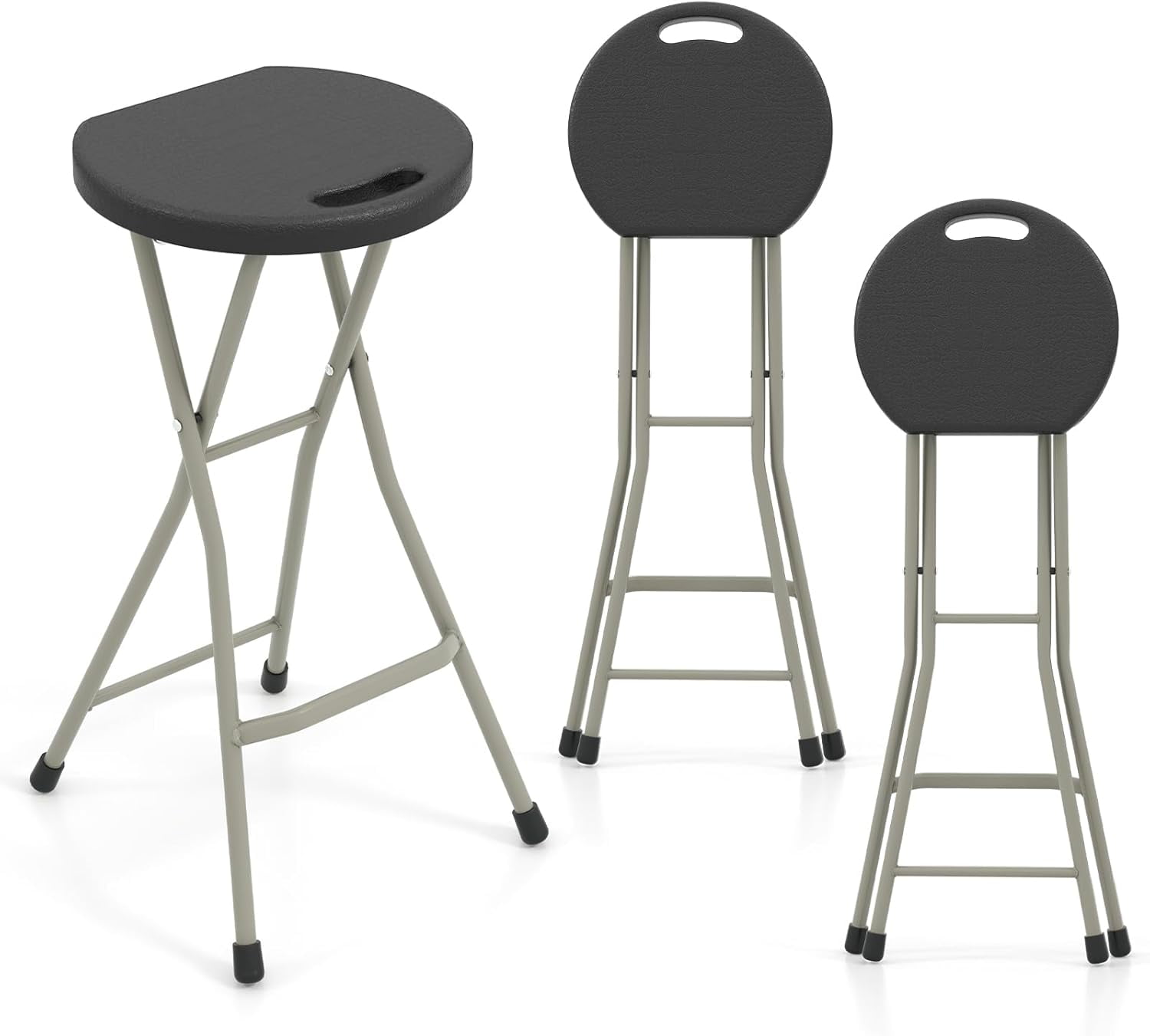 YYEAN Folding Stool, Extra Tall 28 inch Foldable Camping Stool for ...