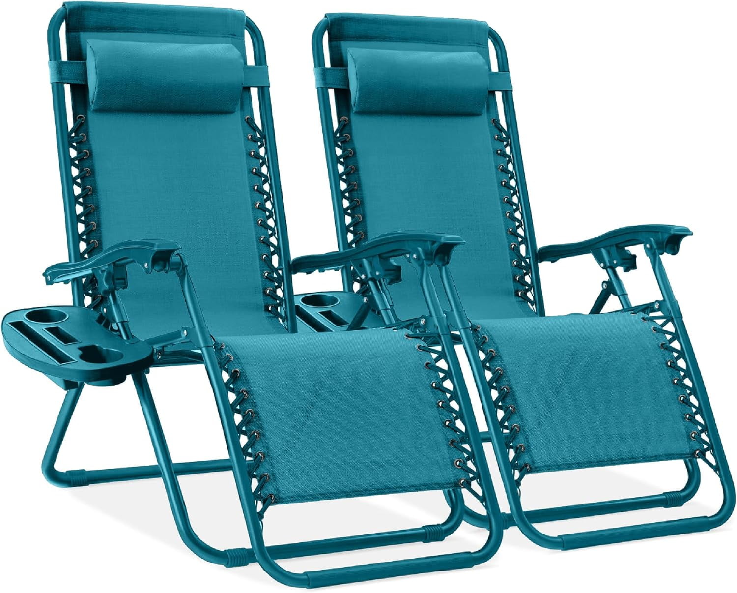 YYEAN Set of 2 Adjustable Steel Mesh Zero Gravity Lounge Chair ...