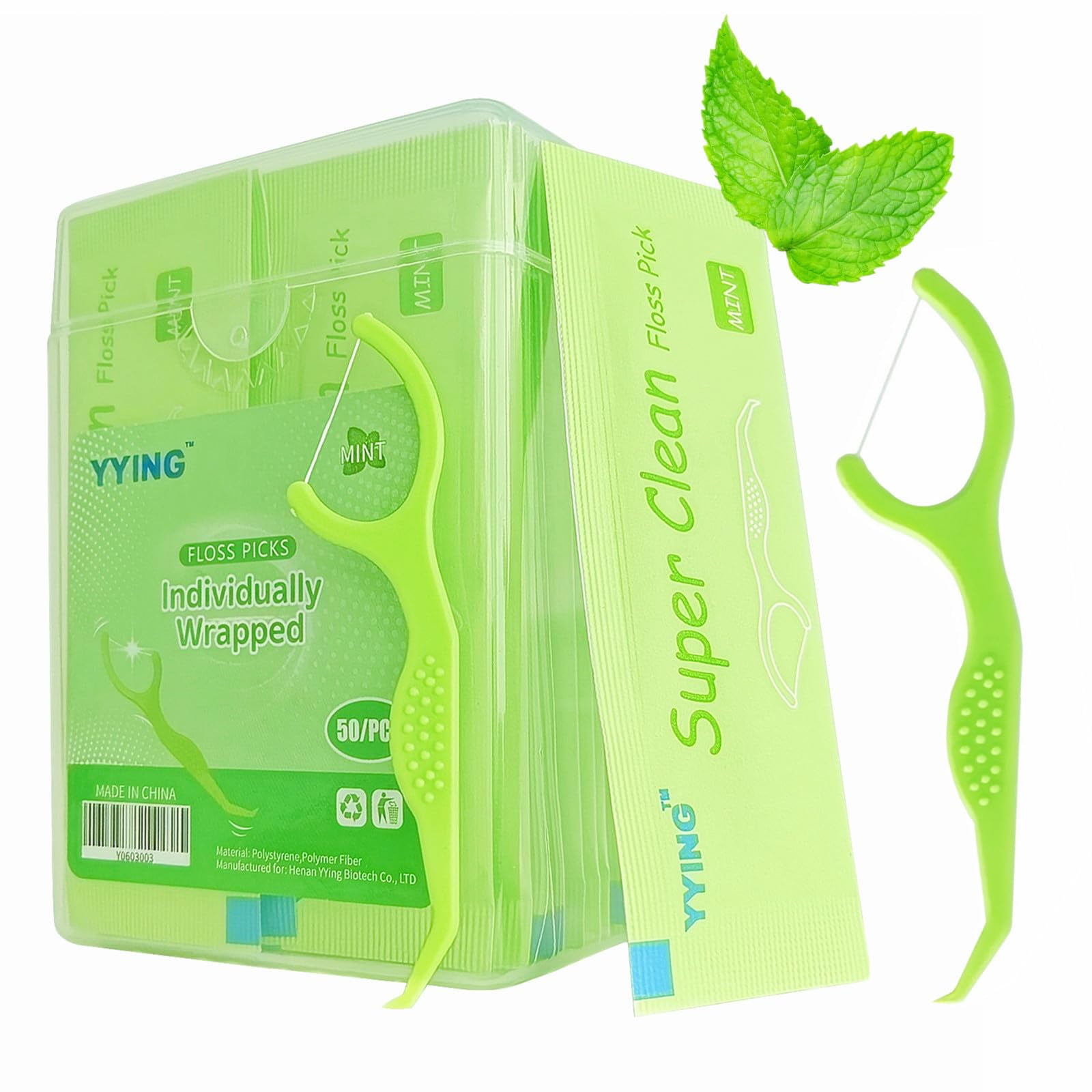 YYING Dental Flossers 50 KEF16 Count Each Individually Wrapped, Fresh ...