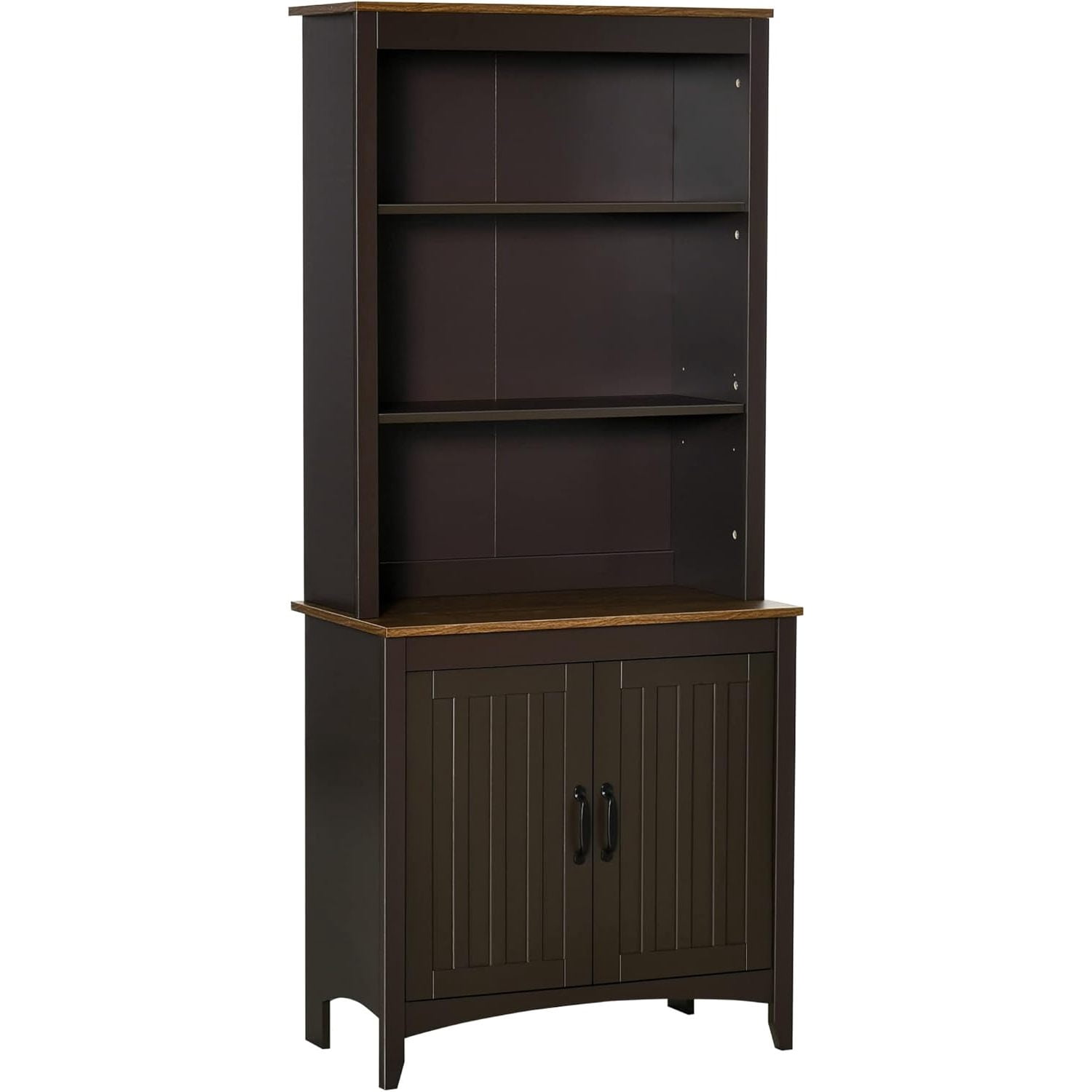 YYJP 70" Kitchen Hutch, Freestanding Storage Pantry Cabinet with 3-Tier ...