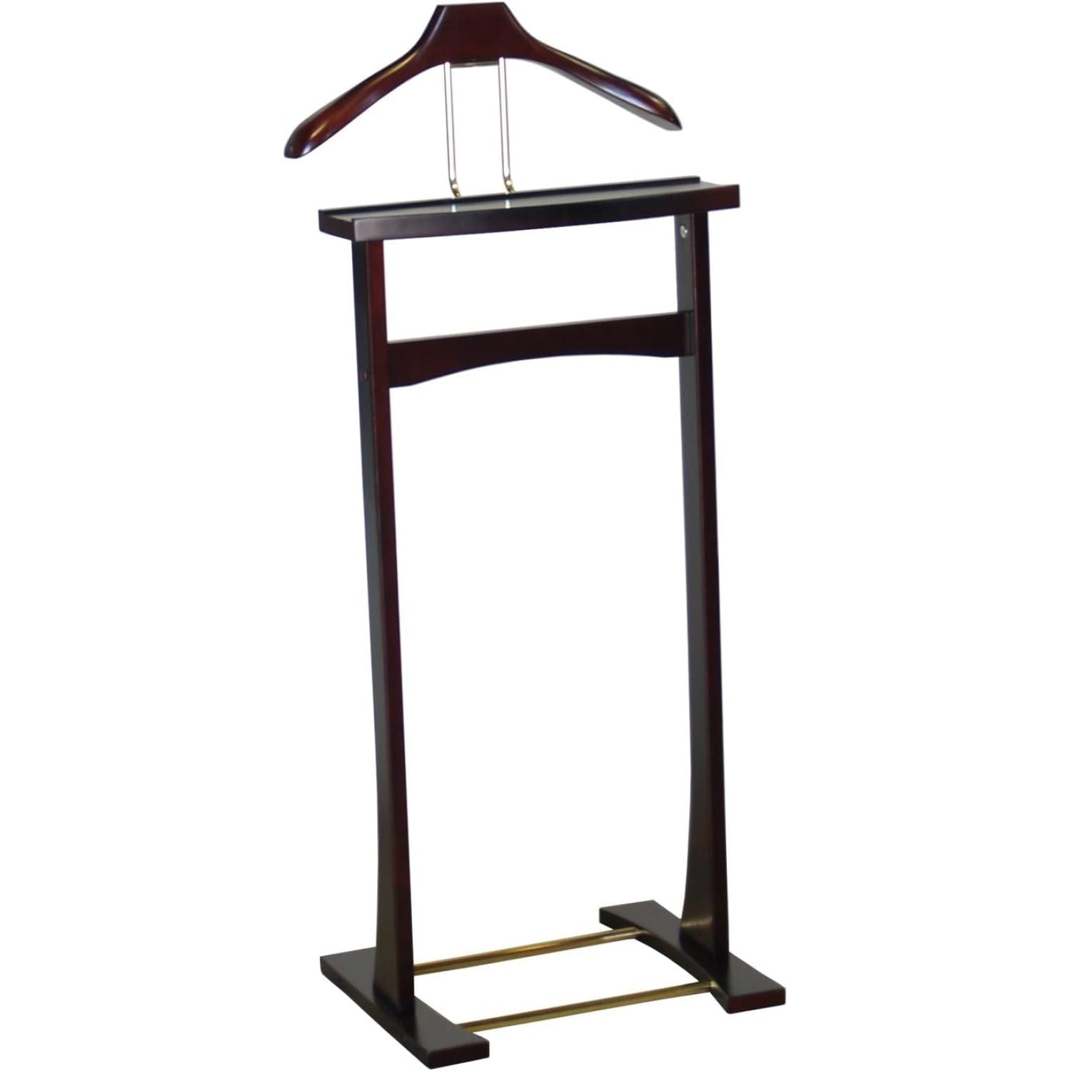 YYJP Ashton Valet Suit Stand with Top Tray, Contour Hanger, Trouser Bar ...