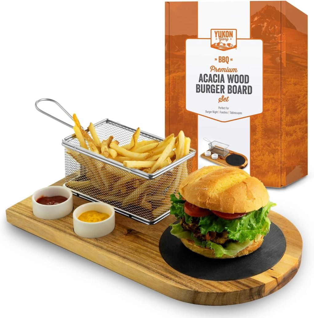 YYJP™ Burger Serving Set, Perfect For Foodies, Burger Lovers and ...
