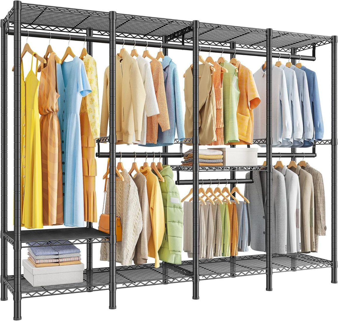 YYJP Clothes Rack Heavy Duty 1100 LBS Capacity Clothing Racks for ...